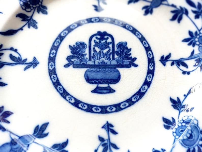 Hello Flower. - Antique Minton Delft Plates - Etsy UK