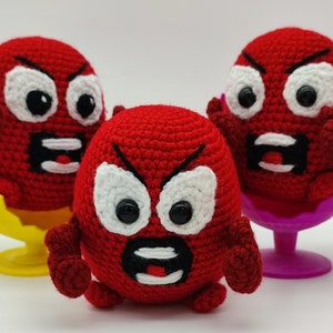 Angry Emoji Crochet Pattern, Communication Aid, Emotional Support ...