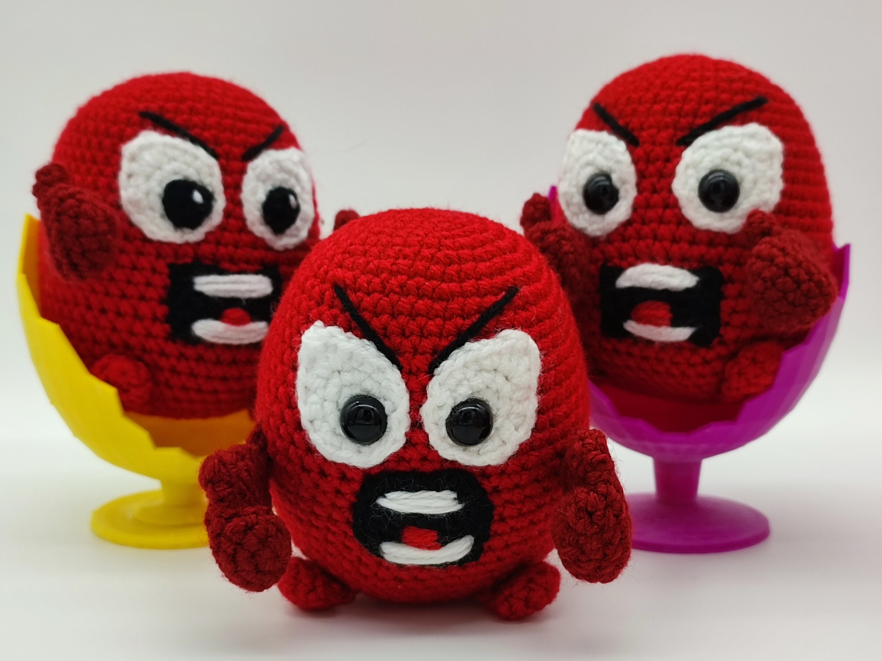 Angry Emoji Crochet Pattern, Communication Aid, Emotional Support ...