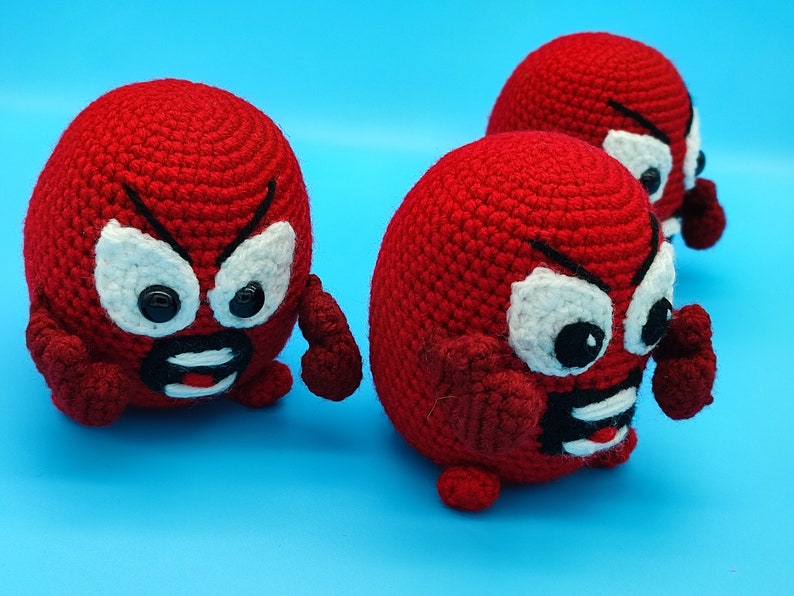 Angry Emoji Crochet Pattern, Communication Aid, Emotional Support ...
