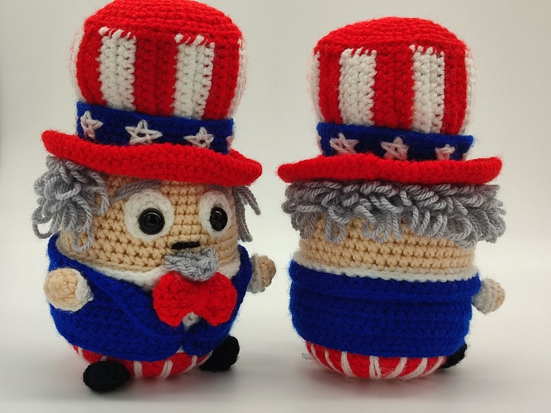 Uncle Sam Amigurumi, Independence Day Crochet Pattern, Fourth of July ...