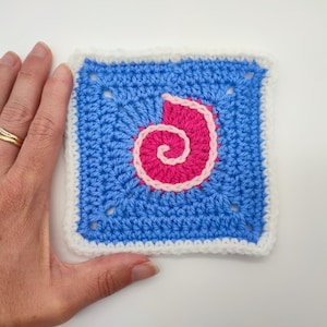 Seashell Granny Square, Crochet Blanket Motif, Summer Cushion Crochet ...