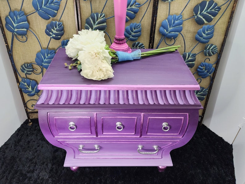 Ombre Bombay Chest Free Delivery Purple Secretary Desk, Dresser, Chest ...