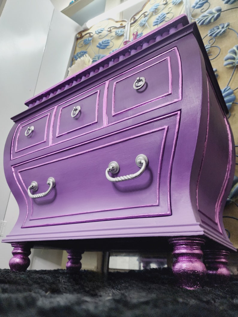 Ombre Bombay Chest Free Delivery Purple Secretary Desk, Dresser, Chest ...