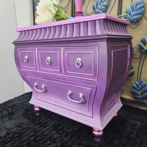 Ombre Bombay Chest Free Delivery Purple Secretary Desk, Dresser, Chest ...