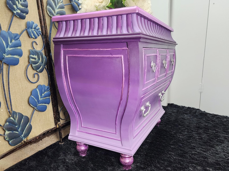 Ombre Bombay Chest Free Delivery Purple Secretary Desk, Dresser, Chest ...