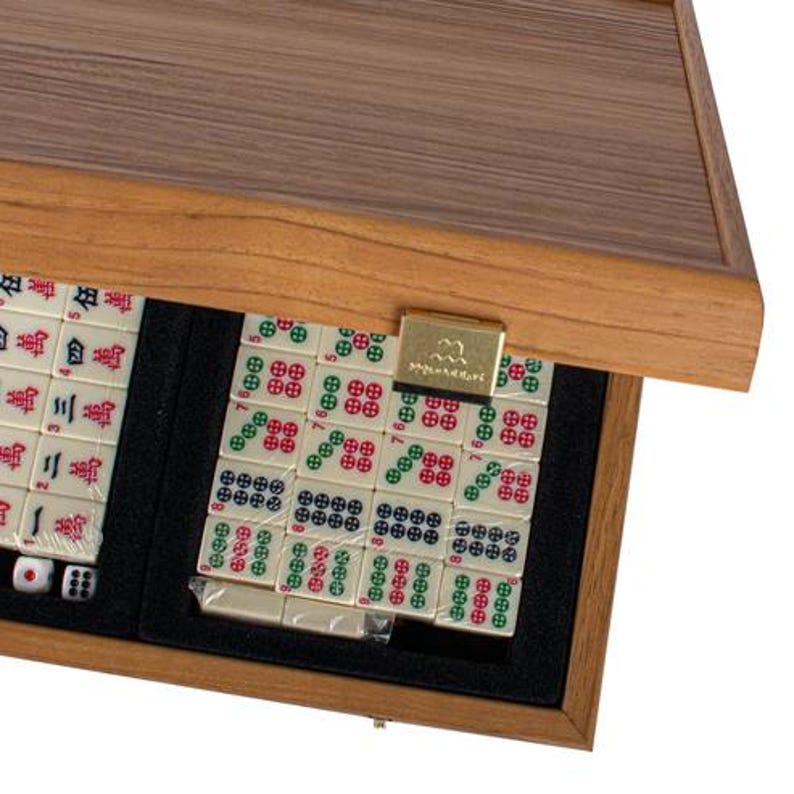 Mahjong Tiles Set in Walnut Wooden Case - Etsy
