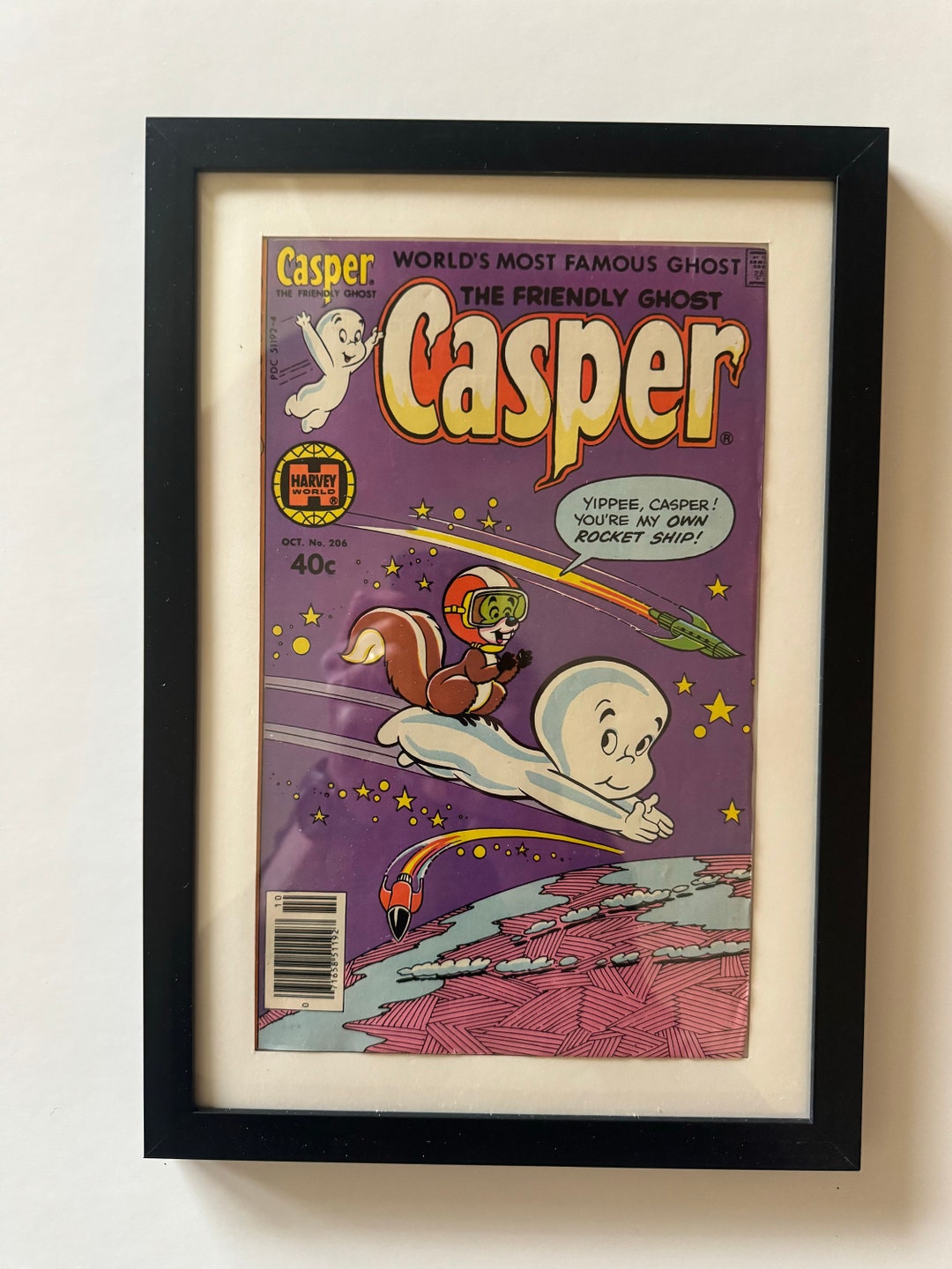 Casper Friendly Ghost Framed Comic Book Art - Etsy
