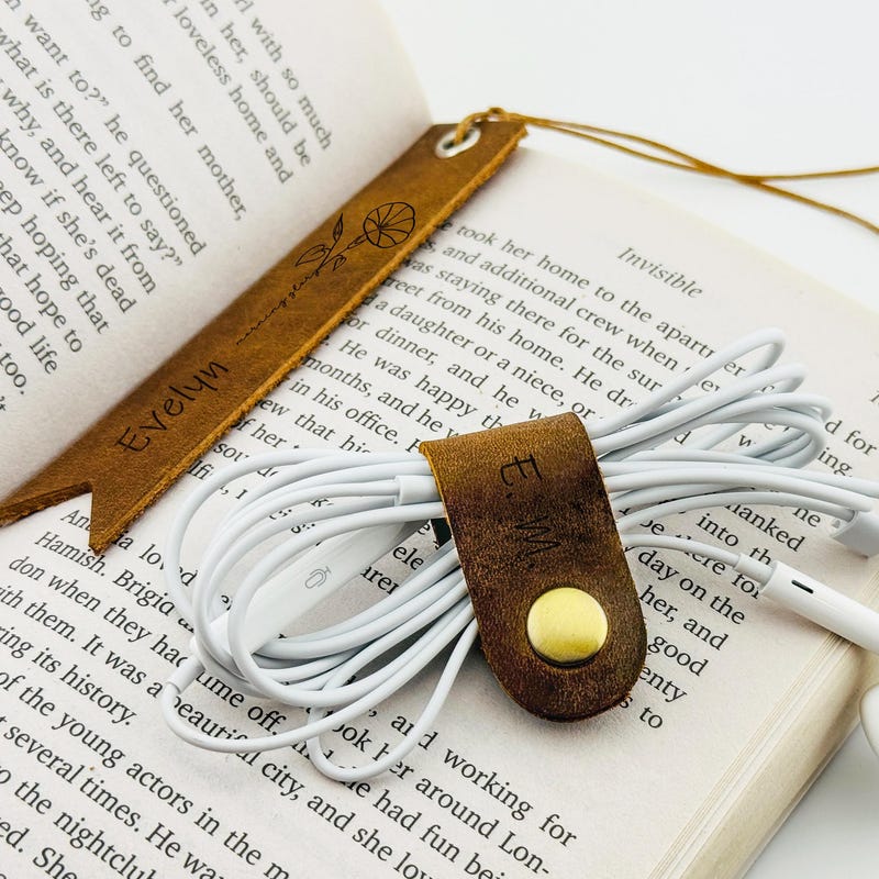 Monogrammed Bookmark - Etsy