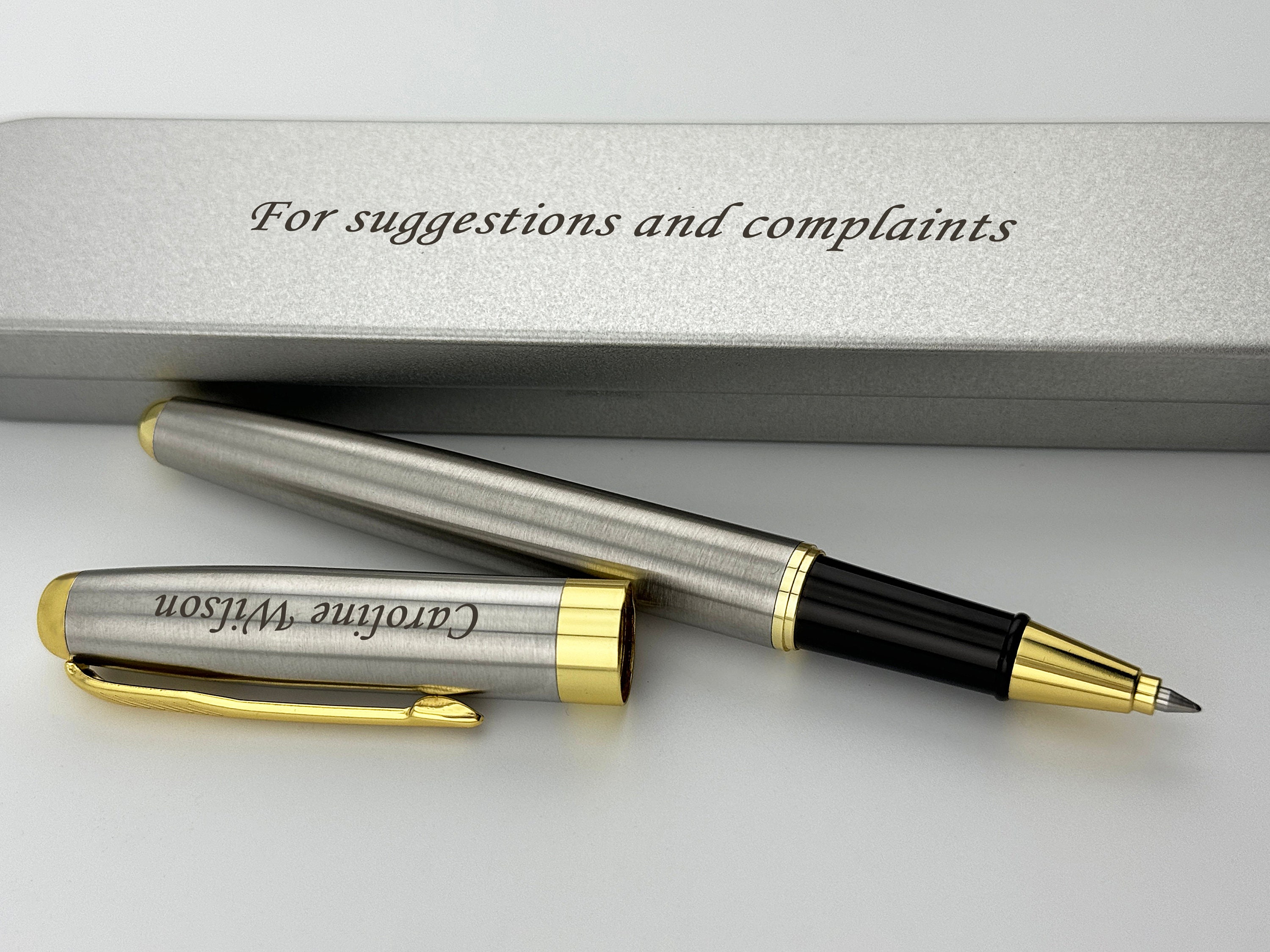 Customized Pen, Black Chrome Roller Pen, Black Chrome Ballpoint Pen ...