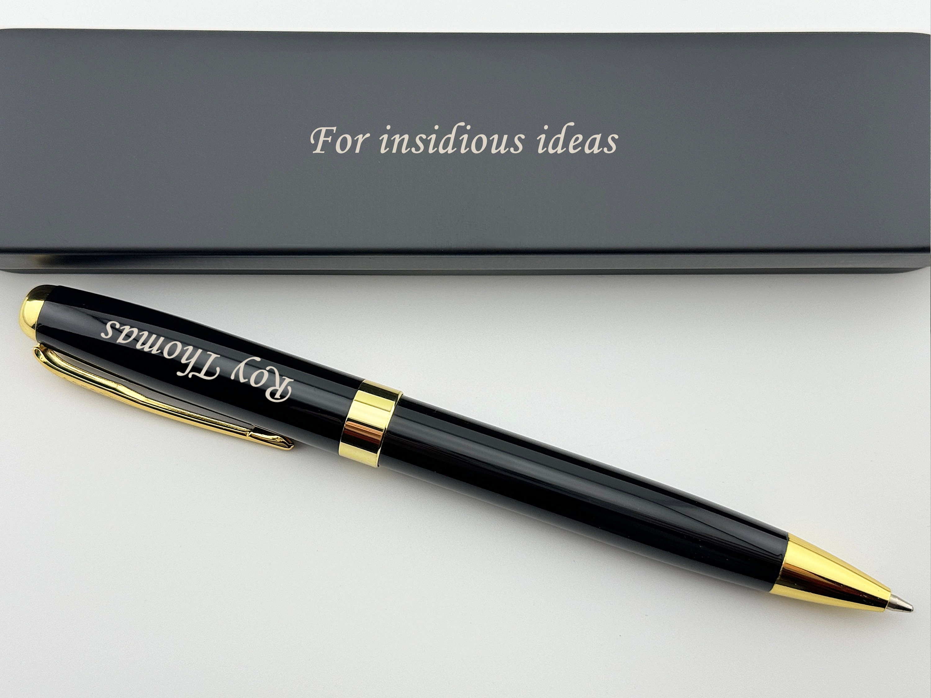 Customized Pen, Black Chrome Roller Pen, Black Chrome Ballpoint Pen ...