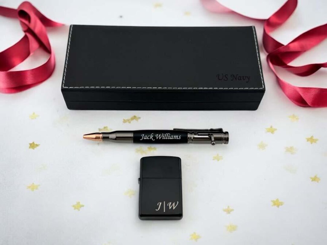 Personalized Lighter and Bullet Pen Set - Memorial Day Gift for Him ...