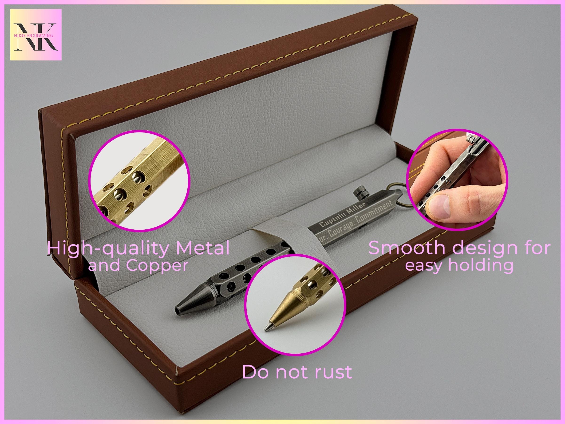 Personalized Bolt Action Pen – Brass Military Pen – Gift for Soldier ...