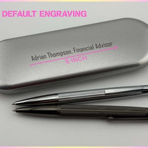 Personalized Ribbed Ball Pen Set, Custom Pen Set, CPA Gift, Gift for ...