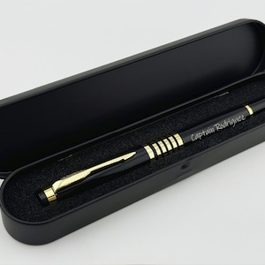 Personalized Black Roller Pen in Custom Box, Veterans Day Gift, Custom ...