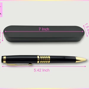 Personalized Black Roller Pen in Custom Box, Veterans Day Gift, Custom ...