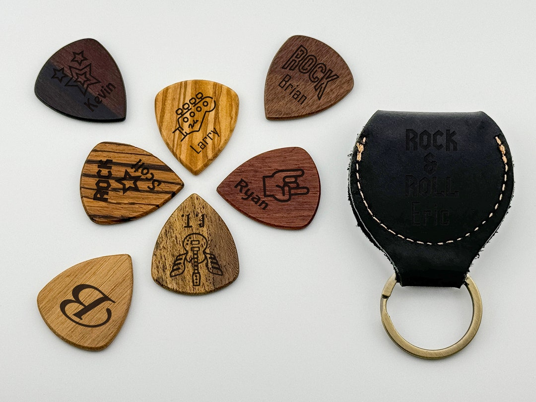 Personalized Wooden Guitar Picks, Custom Engraved Guitar Pick, Guitar ...
