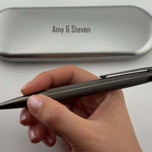 Personalized Ribbed Ball Pen Set, Custom Pen Set, CPA Gift, Gift for ...