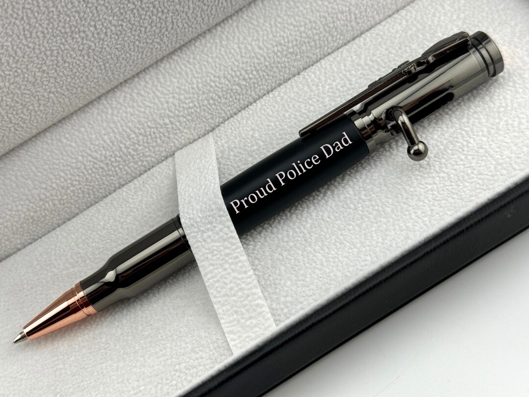 Personalized Bolt Action Pen for Police Dad - Father's Day Gift for Dad ...