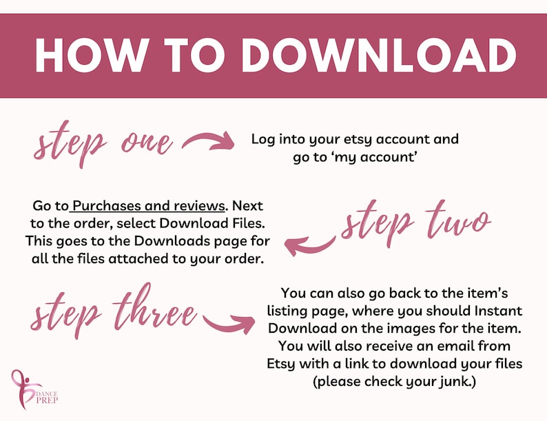 Dance Competition Planner and Checklist | Digital Download, Printable ...