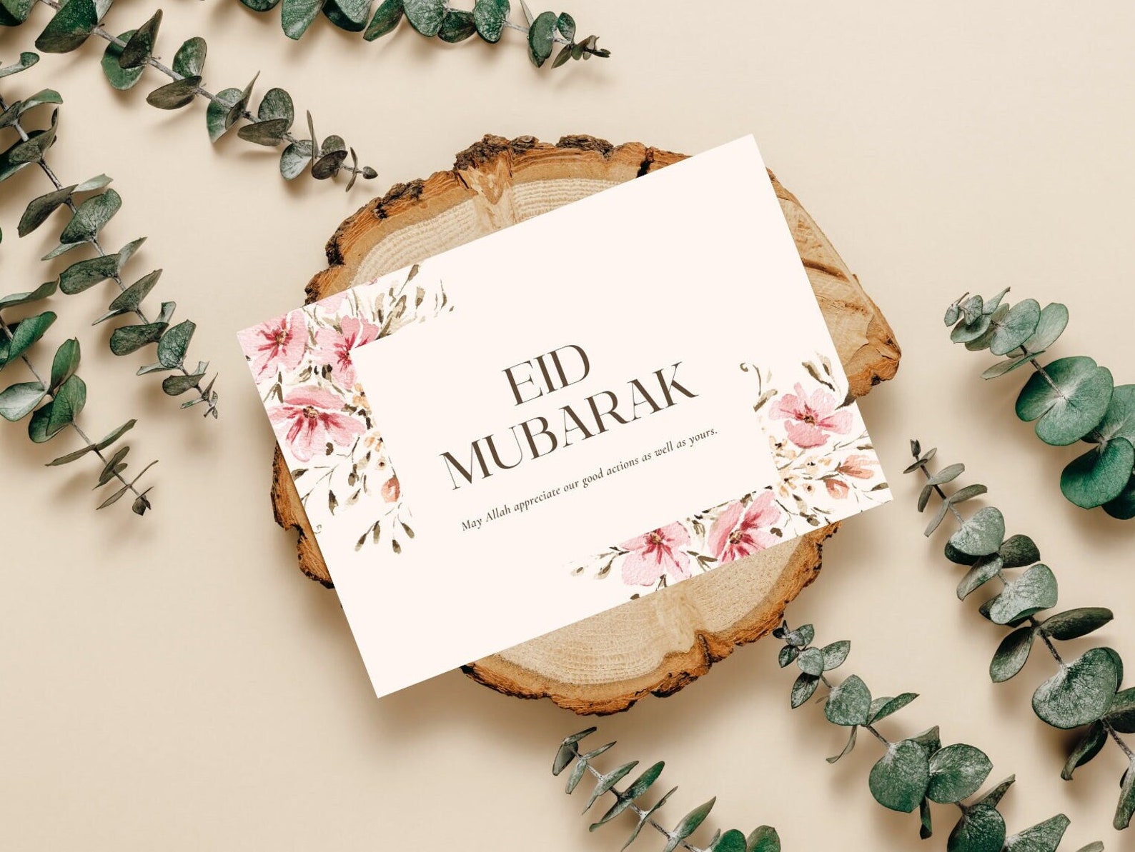 Eid Mubarak Card Printable, Eid Card Digital, Eid Greeting Card, Happy ...