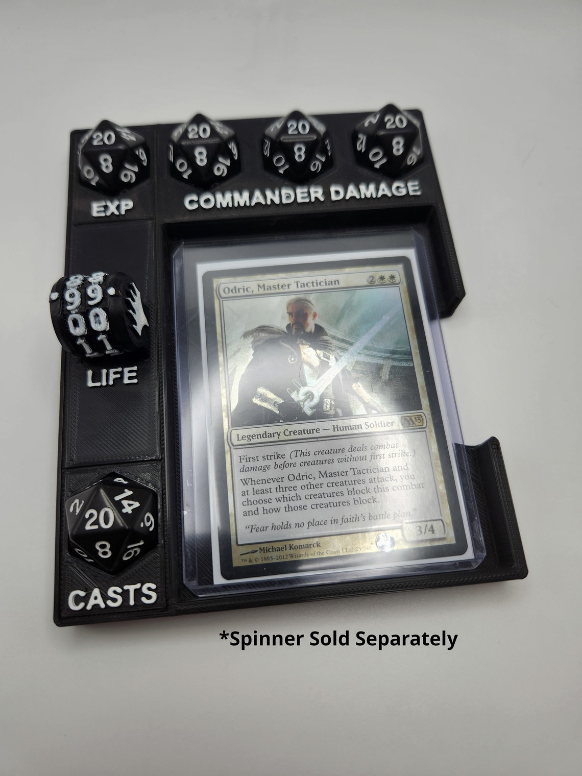 MTG Top Loader Sized EDH Commander Tray for 2-wheel Spinner spinner ...
