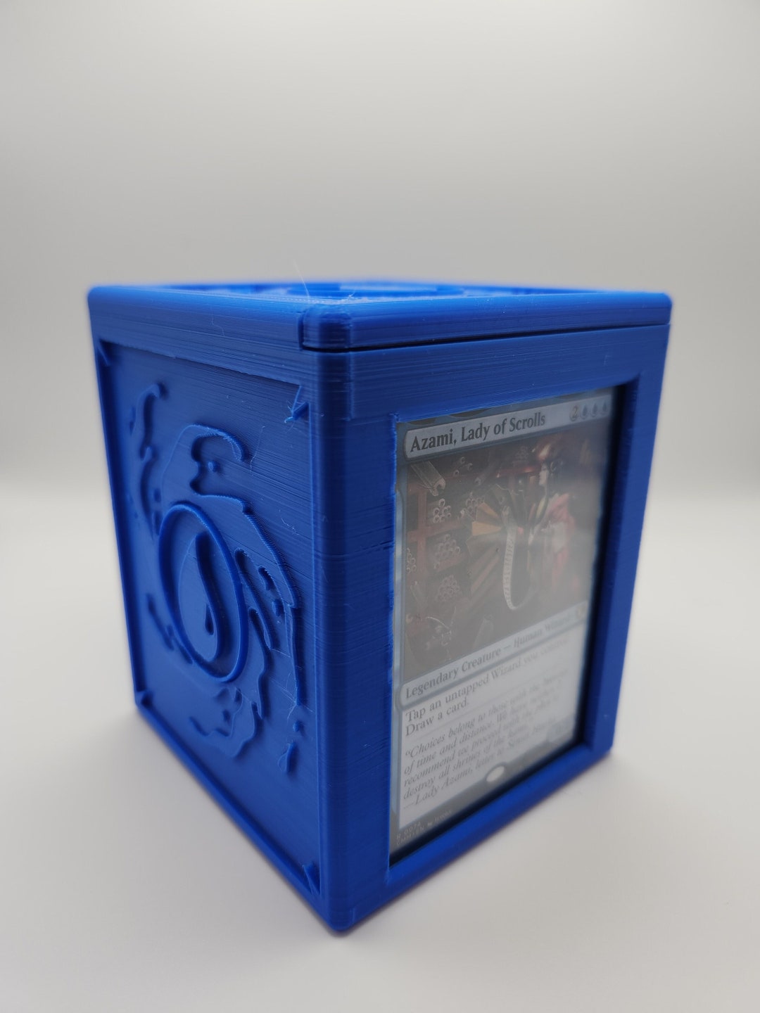 Blue Deluxe MTG vault Deck Box, 100 Card Size double Sleeved, With ...