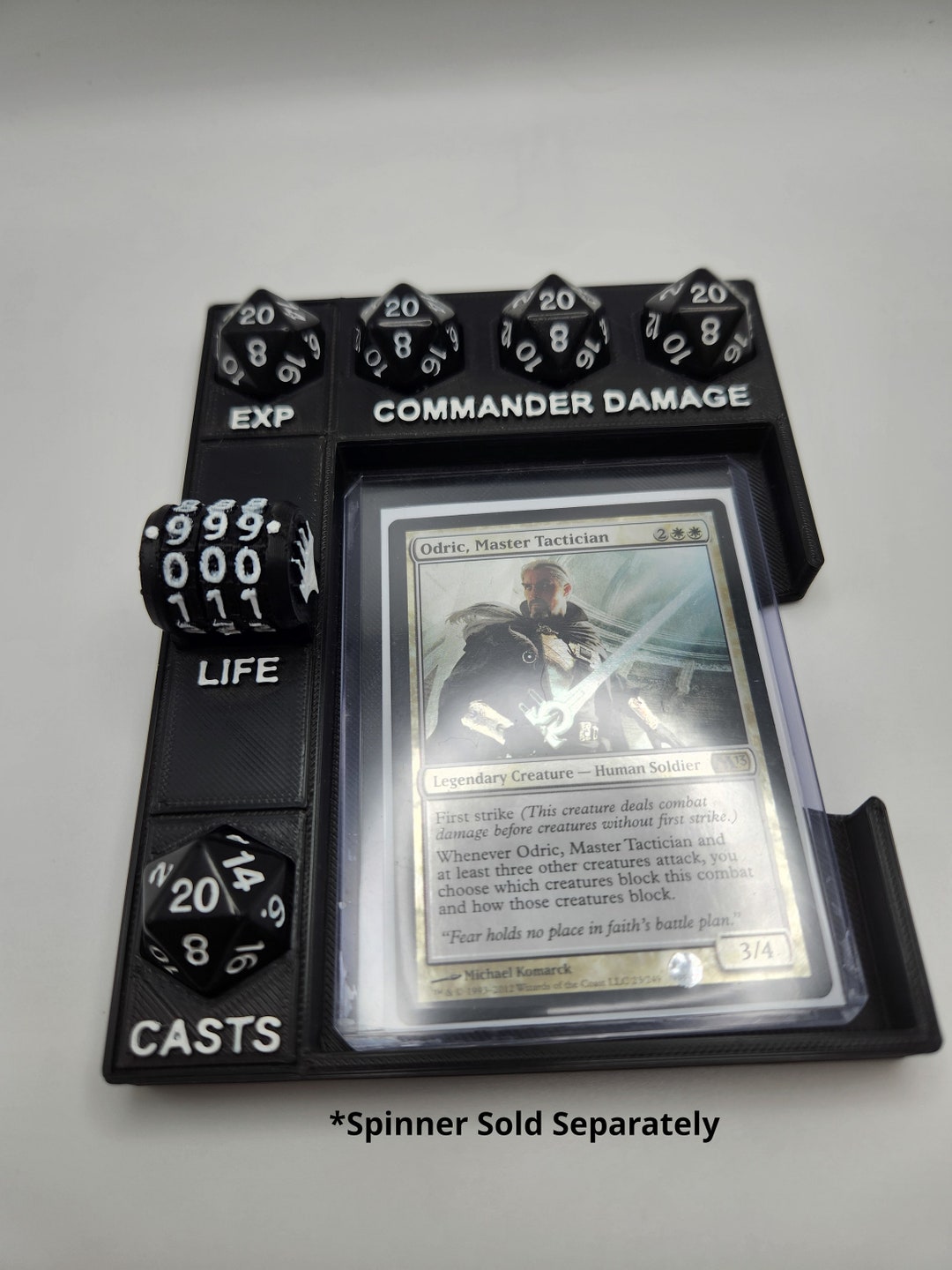 MTG Top Loader Sized EDH Commander Tray for 3-wheel Spinner spinner ...