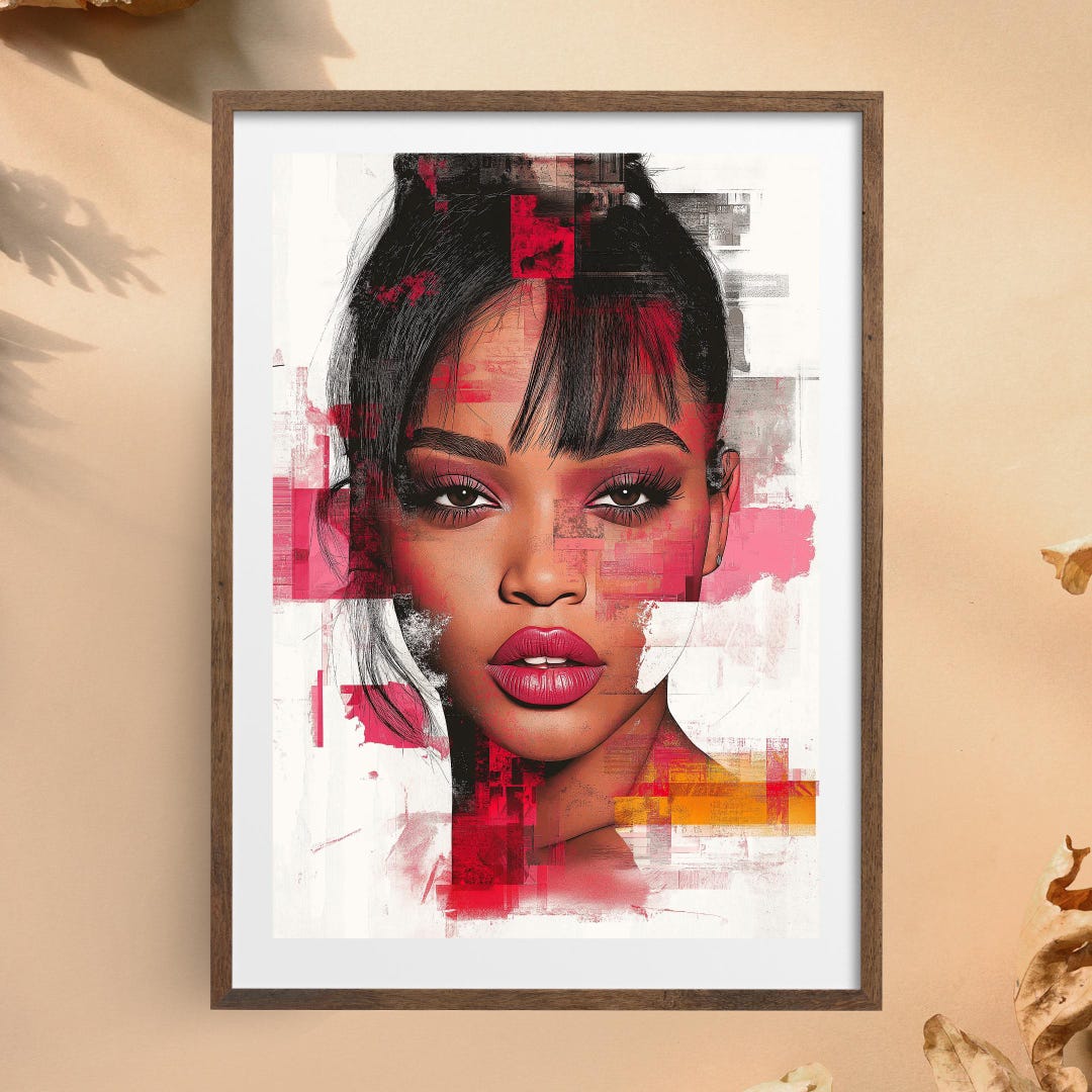 Rihanna Poster - Fenty Era Wall Art - Bad Gal Riri Digital Print ...