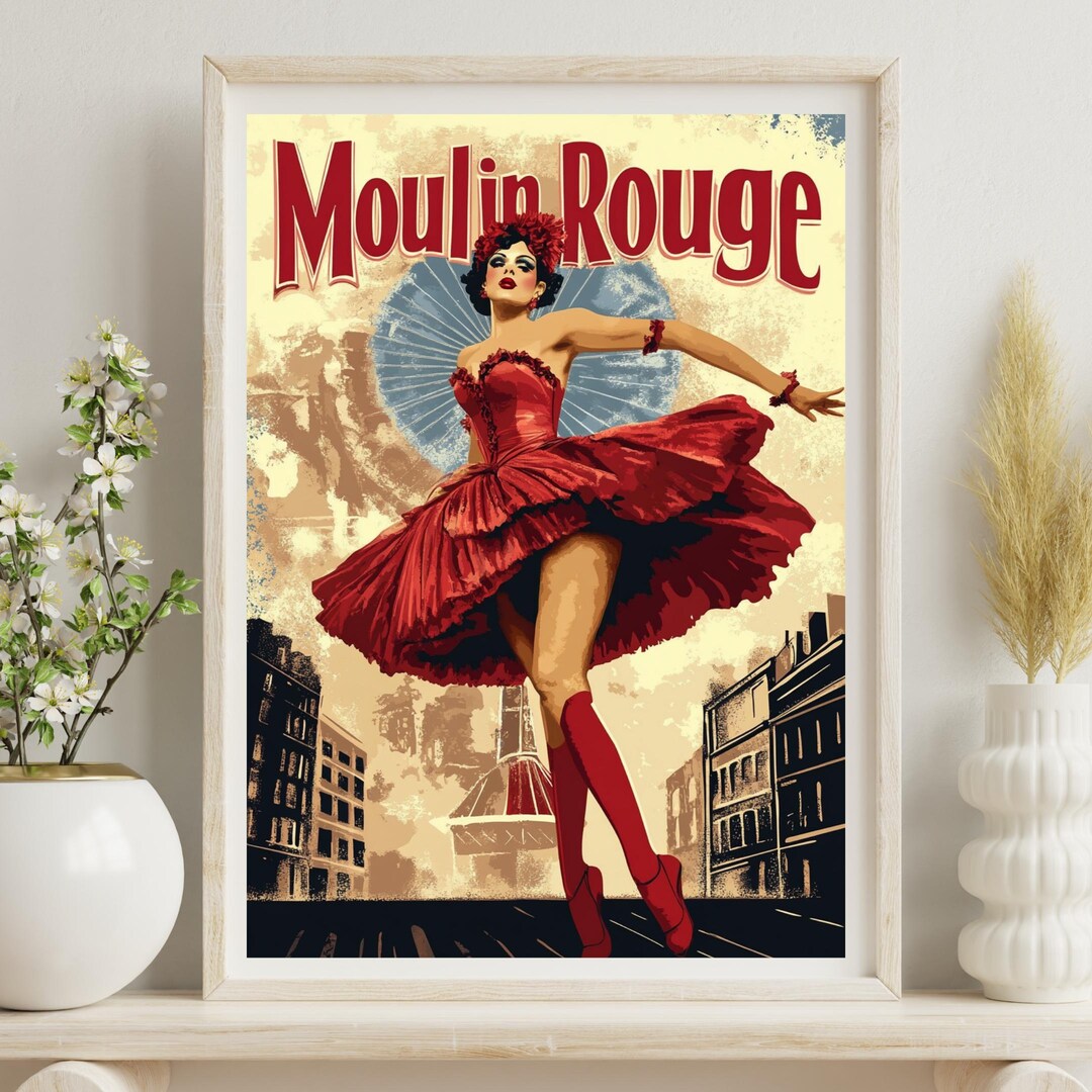 Vintage Style Moulin Rouge Poster - Add a Touch of Parisian Glamour to ...