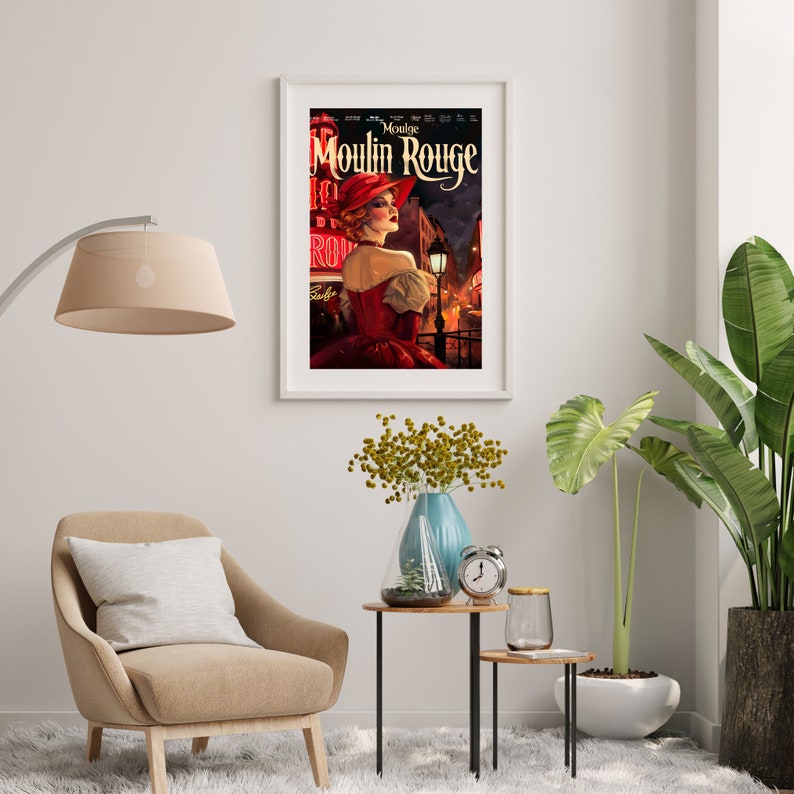 Vintage Style Moulin Rouge Poster - Add a Touch of Parisian Glamour to ...