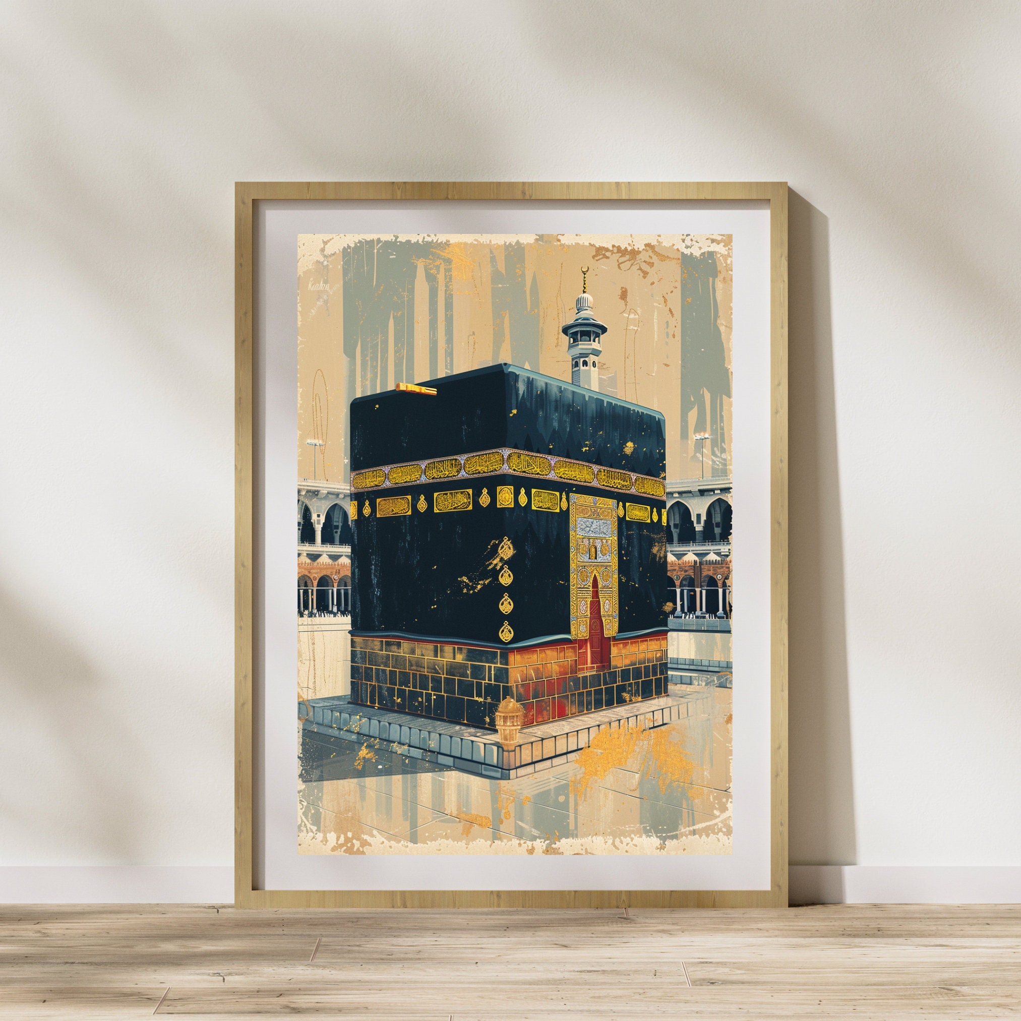 Holly Place Kaaba Poster, Islamic Wall Art, Islamic Poster Print, Kaaba ...
