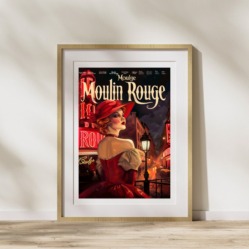 Vintage Style Moulin Rouge Poster - Add a Touch of Parisian Glamour to ...