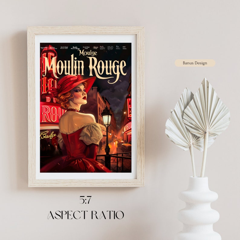 Vintage Style Moulin Rouge Poster - Add a Touch of Parisian Glamour to ...