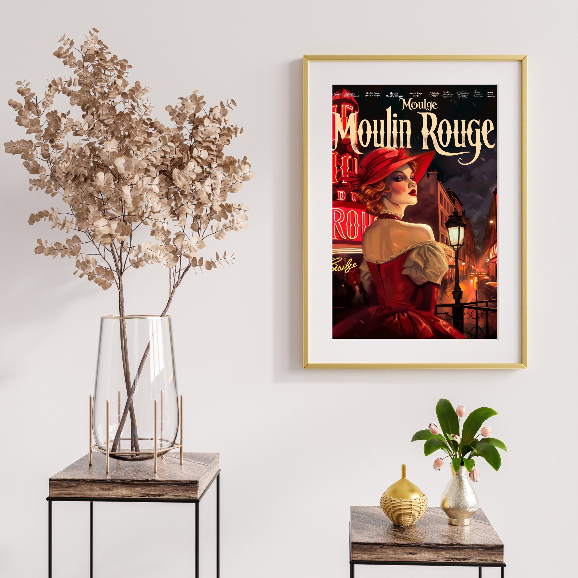 Vintage Style Moulin Rouge Poster - Add a Touch of Parisian Glamour to ...