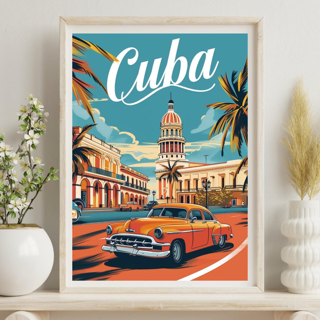 Cuba Poster Wallpaper, Cuba Drawing, Illustration City, City Art Poster ...