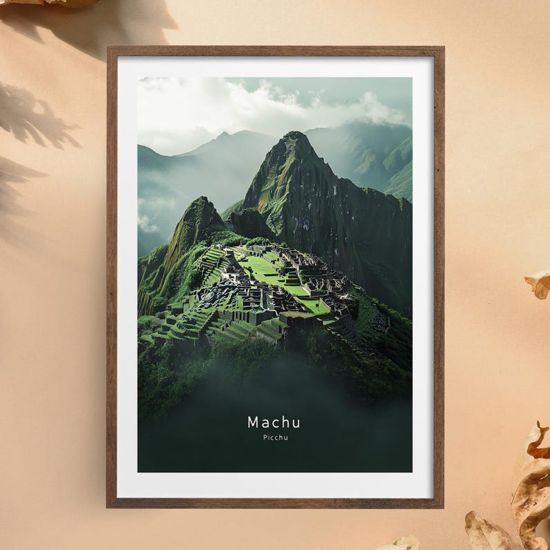 Machu Picchu Peru Art Print - Ancient Inca Ruins Wall Art - Travel ...