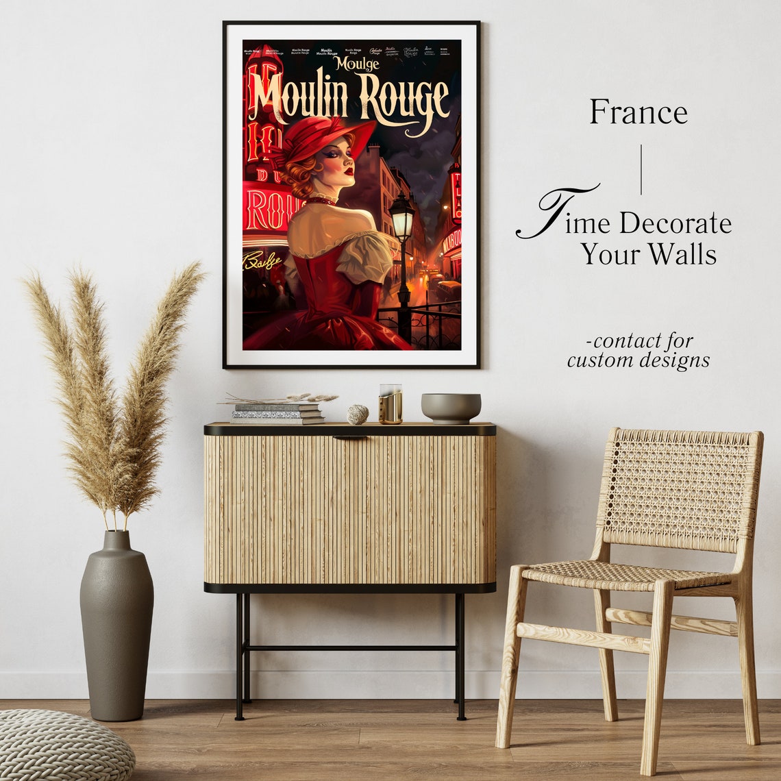 Vintage Style Moulin Rouge Poster - Add a Touch of Parisian Glamour to ...