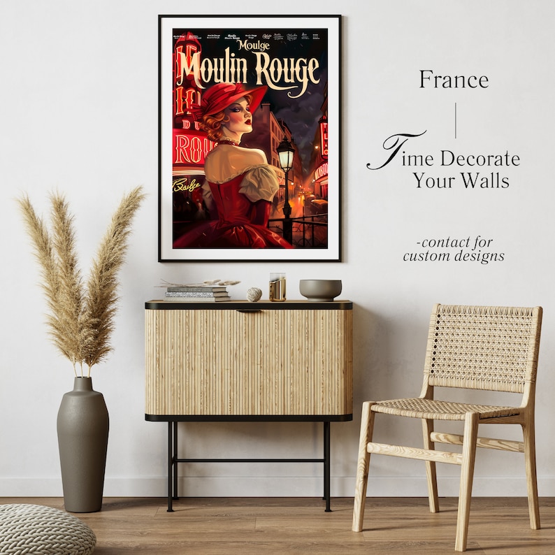 Vintage Style Moulin Rouge Poster - Add a Touch of Parisian Glamour to ...