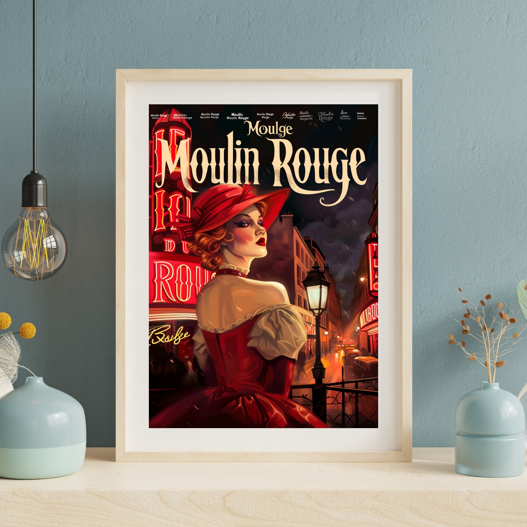 Vintage Style Moulin Rouge Poster - Add a Touch of Parisian Glamour to ...