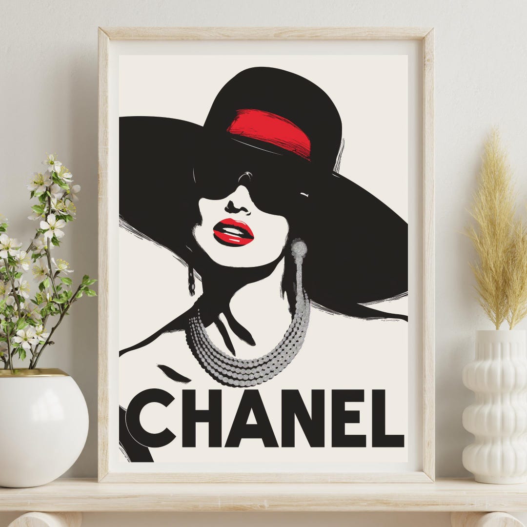 Coco Chanel Digital Poster - Luxury Fashion Wall Art Printable ...
