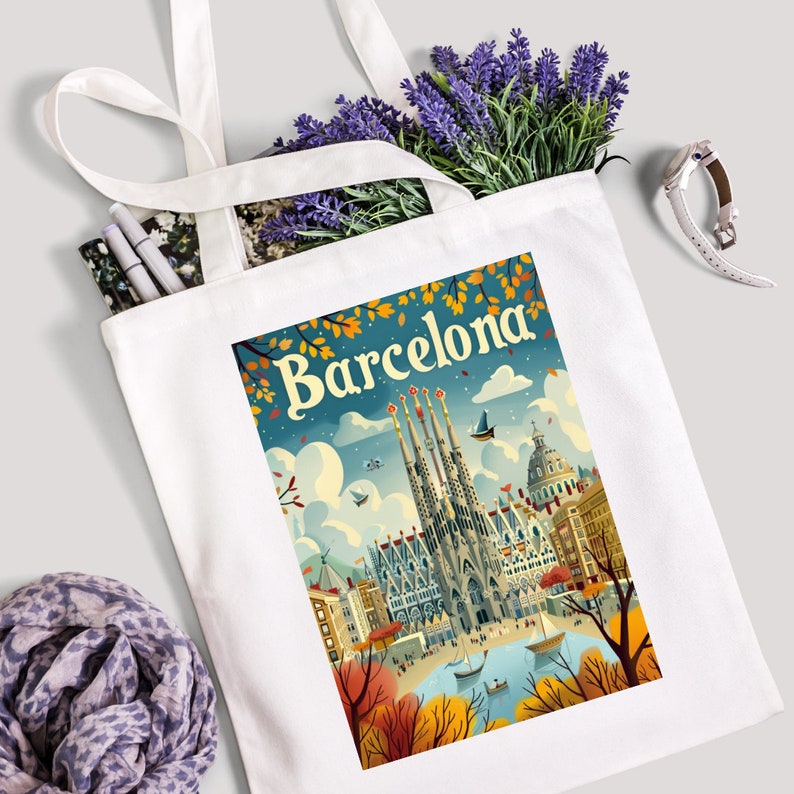 Sagrada Familia Art Print: Gaudi Inspired Barcelona Poster (digital ...