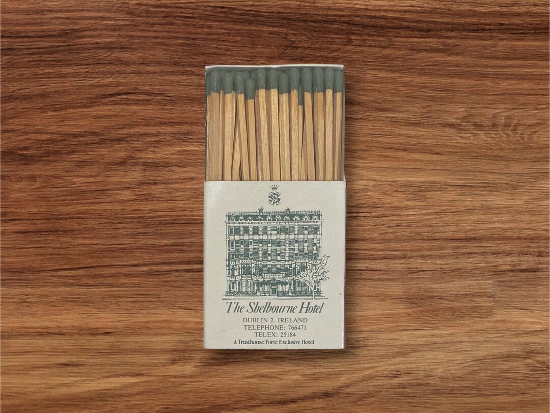 Vintage Match Box With Wood Matches, Shelbourne Hotel, Dublin, Ireland ...