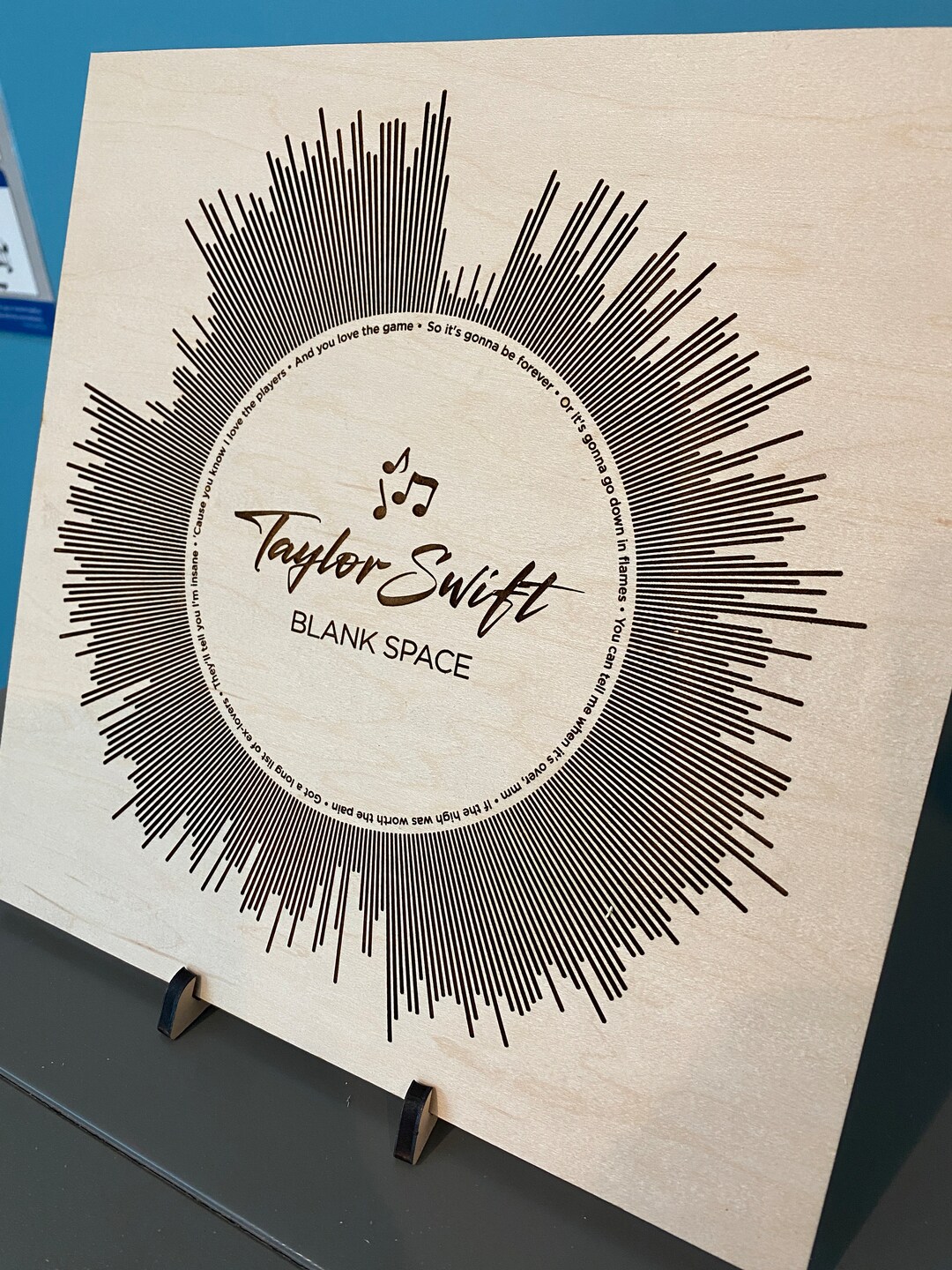 Blank Space Engraved Soundwave Art - Etsy