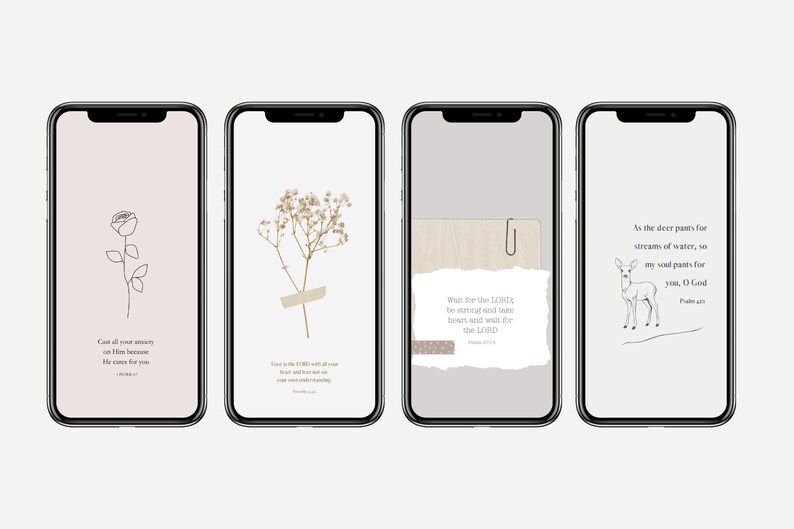 Bundle and Save Set of 4 Bible Verse Phone Wallpaper Screensaver ...