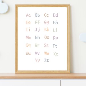 Pastel Alphabet Poster | Educational | Homeschool - Etsy