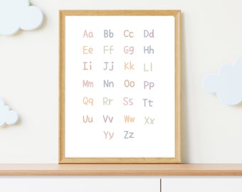 Alphabet Poster, Kids Educational Poster, Kids Learning Poster ...