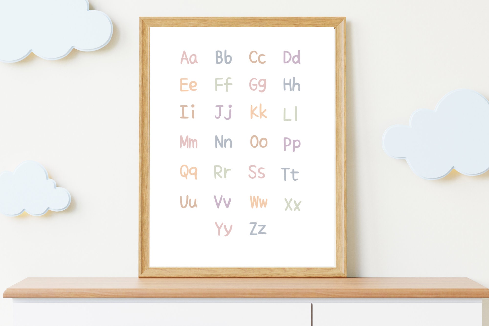 Pastel Alphabet Poster | Educational | Homeschool - Etsy
