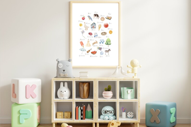 Picture Alphabet Poster | Educational | Homeschool | Classroom - Etsy