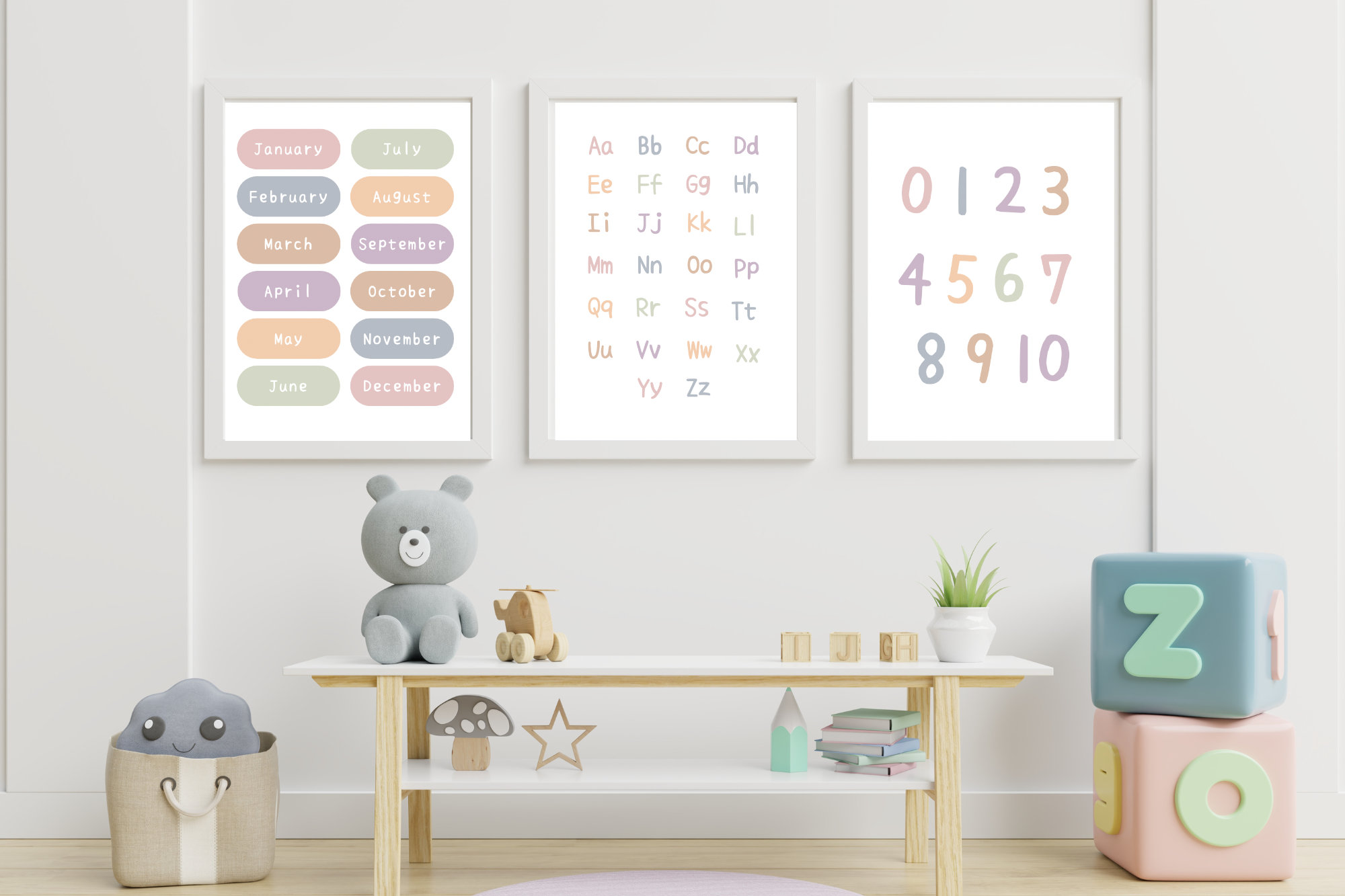 Pastel Alphabet Poster | Educational | Homeschool - Etsy